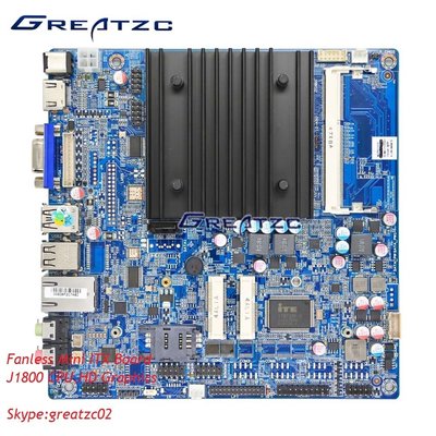 Fanless Design DC 12V Mini ITX Motherboard Support Double Display VGA HDMI LVDS