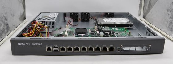 1U Rack Mount Firewall Motherboard With 8 Intel Gigabit Card Industrial Grade Firewall Server