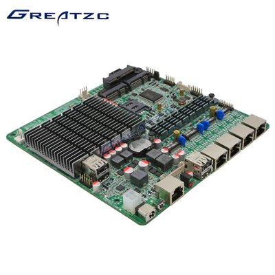 12V Mini Itx Fanless Motherboard With 4 GBe Ethernet Intel , Support 1080P