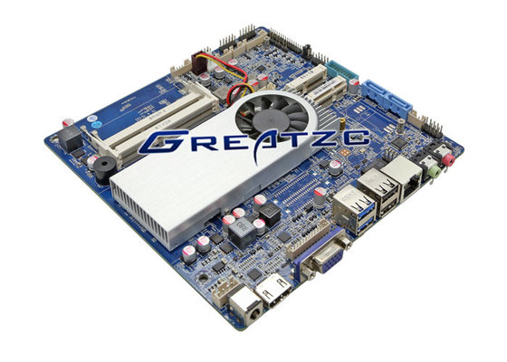 HDMI 4 K Mini ITX Motherboard With Processor I3 6100U , 2 COM Industrial Board With LVDS