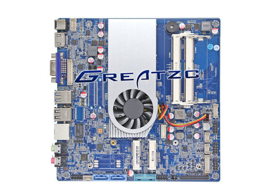 HDMI 4 K Mini ITX Motherboard With Processor I3 6100U , 2 COM Industrial Board With LVDS