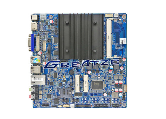 6 COM Fanless Motherboard , Mini Computer Quad Core Mainboard J1900 CPU