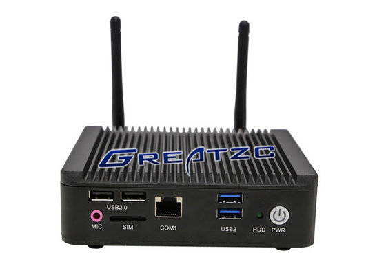 Dual Nic Fanless Industrial Computer 2 RTL 8111F Gigabit Network Card , J1800 CPU