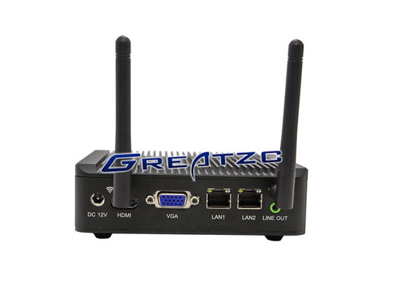 Dual Nic Fanless Industrial Computer 2 RTL 8111F Gigabit Network Card , J1800 CPU