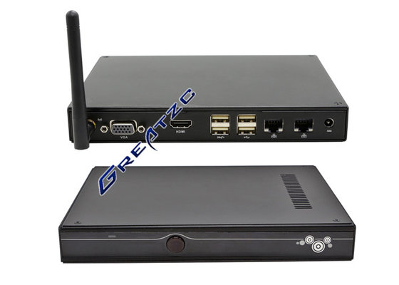 Dual LAN Quad Core CPU J1900 Fanless Mini Computer With 2 RS232 Ports , 2 RJ45 ZC - H190DL