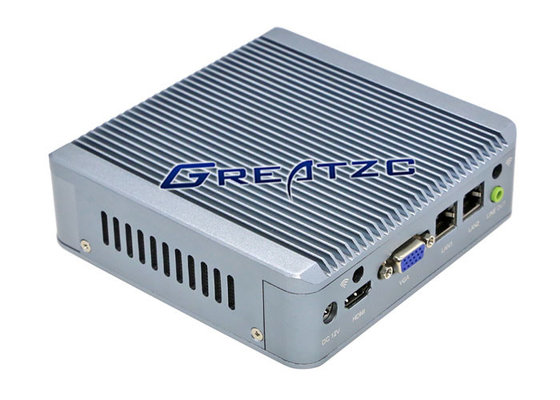 2 RJ45 Fanless Industrial Pc , Dual Core CPU J1900 Embedded PC