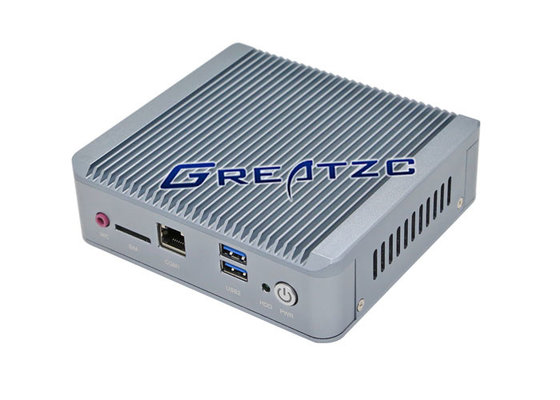 2 RJ45 Fanless Industrial Pc , Dual Core CPU J1900 Embedded PC