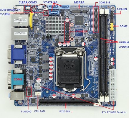 6 COM LGA 1151 Socket CPU Dual LAN Motherboard Support 6th Generation CPU Core i7 i5 i3