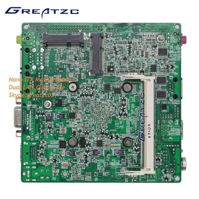 Fanless Dual LAN Nano ITX Motherboard J1900 CPU Quad Core LVDS HDMI VGA Display