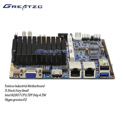 Industrial Fanless 3.5 Inch Motherboard 6 RS232 With VGA HDMI LVDS