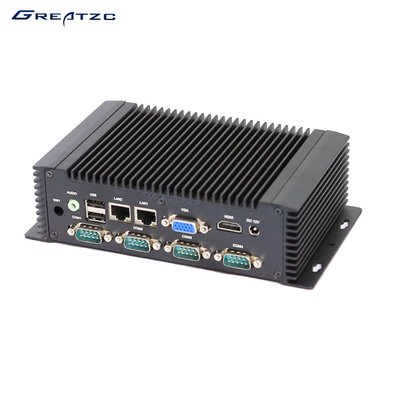 N2800 Fanless Industrial Computer 2 LAN 6 RS232 COM VGA , Mini Industrial ATOM PC