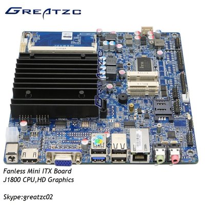 Mini Fanless Intel Bay Trail Motherboard Dual Core J1900 With HDMI LVDS