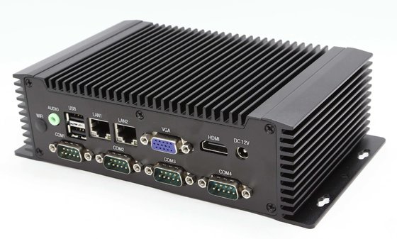 Dual LAN Fanless Industrial Computer Intel Atom N2800 CPU 6 COM 6 USB Fanless