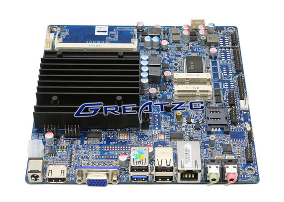 2 RS232 Ports Mini ITX Fanless PC Motherboard j1800 CPU Support 1080P