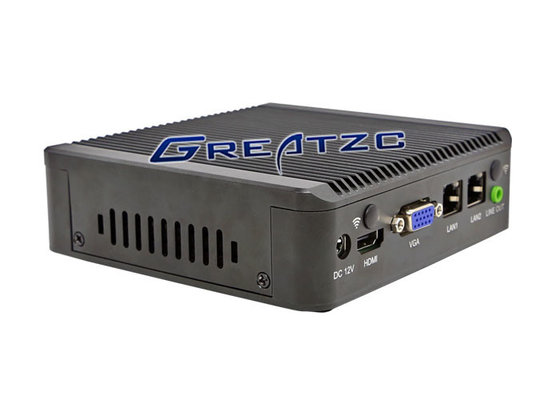 Dual Nic Fanless Industrial Computer 2 RTL 8111F Gigabit Network Card , J1800 CPU