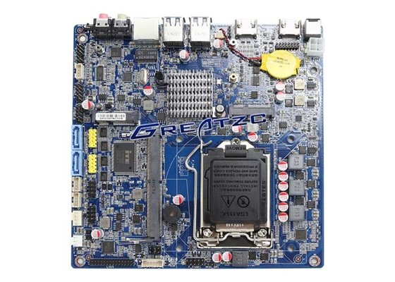 LGA1151 Mini Itx Industrial Motherboard For 4K , 4 COM Ports , Dual HDMI 4K Display