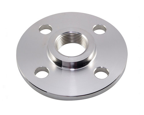 Non - Standard Cast Steel Flanges CNC Machining Tapped Blind Flange Natural Sliver Color