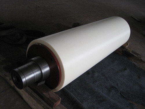 Industrial Nylon Printing Rubber Roller  / self - lubricating rubber coated rollers