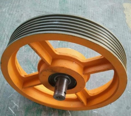 Polea acanalada de la cuerda de alambre de la pieza de acero fundido de carbono del diámetro 600m m para la pieza de maquinaria industrial