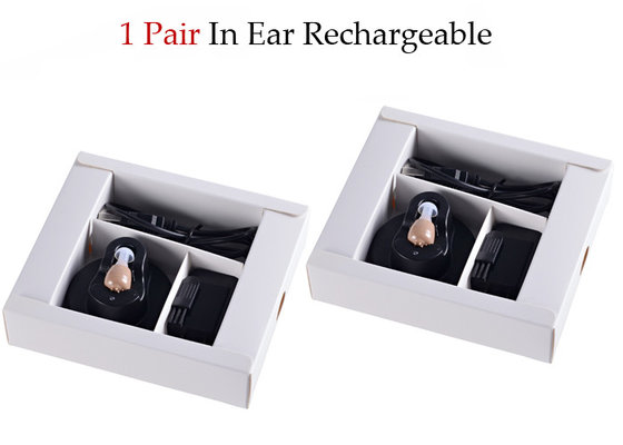 Mini Size Completely In The Canal Hearing Aids Rechargeable 2 Sets 126dB Sound Output