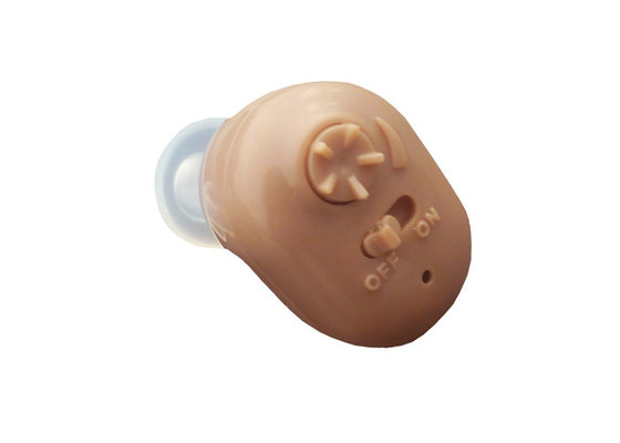 Mini Rechargeable Hearing Aids Noise Reducing Beige Color 40+ Hours Long Lasting