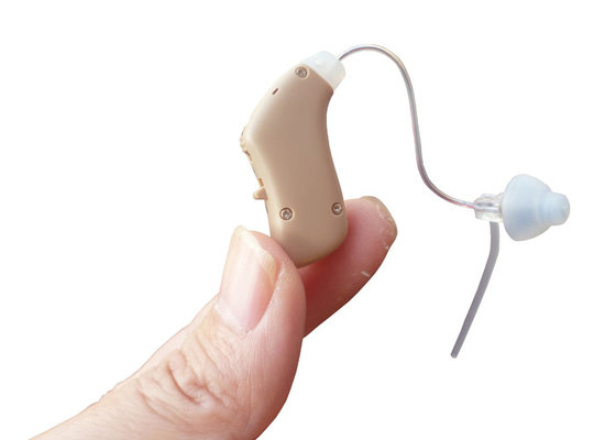 Beige Receiver In The Ear Hearing Aid Noise Cancellation For TV Watching Radio