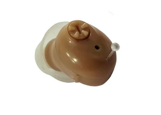 Beige Color CIC Hearing Aids , Completely In The Canal Hearing Aids ABS Materials