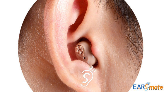 Earsmate In Ear Hearing Aids , Lightweight In The Canal Hearing Aids Fingertip Size