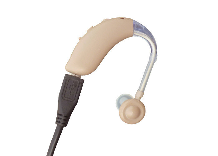 Small Rechargeable Hearing Aids , Mini Behind The Ear Hearing Aids LED Indicator