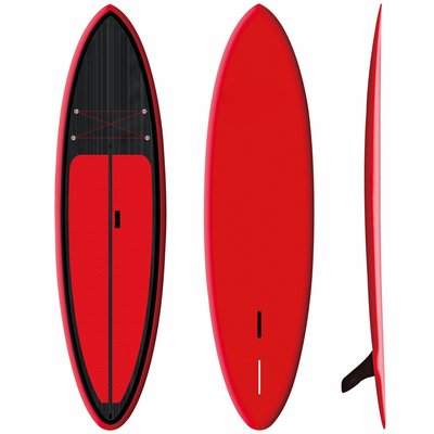 Red Inflatable SUP Board 9'6" Firberglass Plate Design Fast Speed High Durability