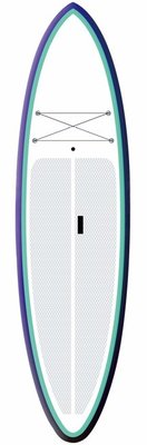 Surfing / Racing Inflatable Stand Up Paddle Board 15PSI Firberglass Plate Design