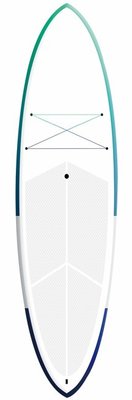 Hull Types Fiberglass Inflatable SUP Board SL1079 9'6" X 31" X 4" 25LB