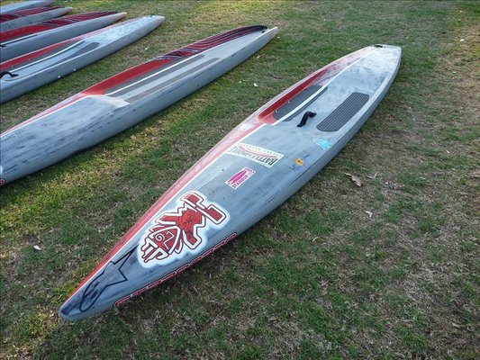 Bamboo Inflatable Race Sup , Inflatable Standing Paddle Board Fiberglass EPS