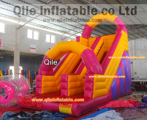 China party rental qile adult slides full printing fun slide supplier