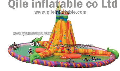 China double water pool with slides,inflatable water sports,inflatable swimming toys supplier