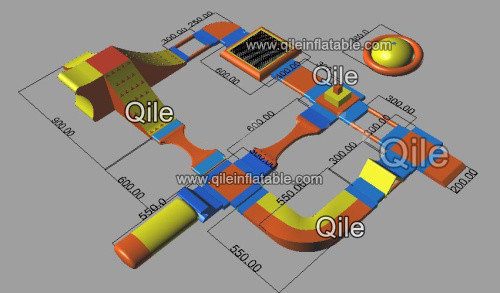 China Adult Inflatable Water Park Play Equipment For Sea / Floating Water Sport Games supplier
