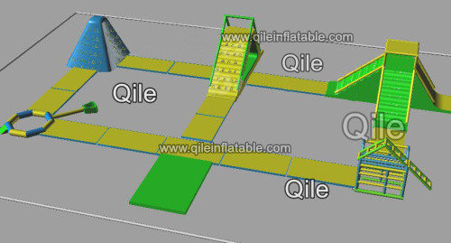 China Inflatable Floating Water Park With Inflatable Iceberg And Water Slides For Lake supplier