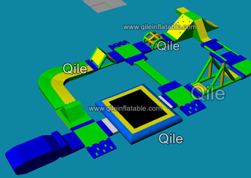 China Inflatable Floating Water Park For Ocean , Inflatable Water Games For Adults supplier