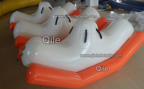China 0.9mm PVC Tarpaulin Inflatable Water Totter  with Reinforced Strips supplier