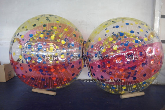 China 0.7mm / 1.0mm TPU Inflatable Zorb Ball With Soft Back Cushions supplier