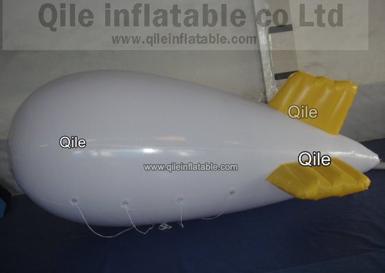 China white and yellow blimp Inflatable Balloons For Advertising Event / Airship Balloon supplier