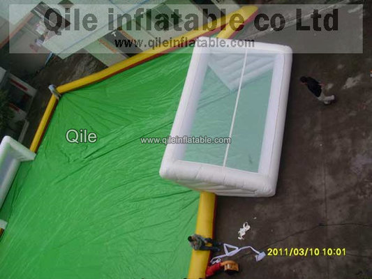 China Soap Inflatable Soccer Field For Adults Or Children Outdoor Sports supplier