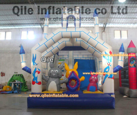 birthday castle bouncy slide party qile adult slides full printing fun slide supplier