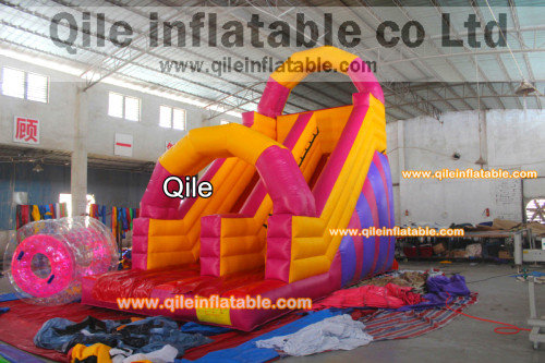 party rental qile adult slides full printing fun slide supplier