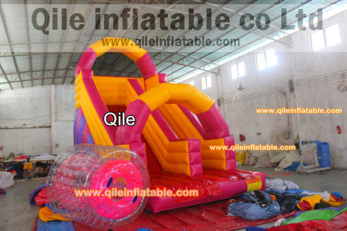 party rental qile adult slides full printing fun slide supplier