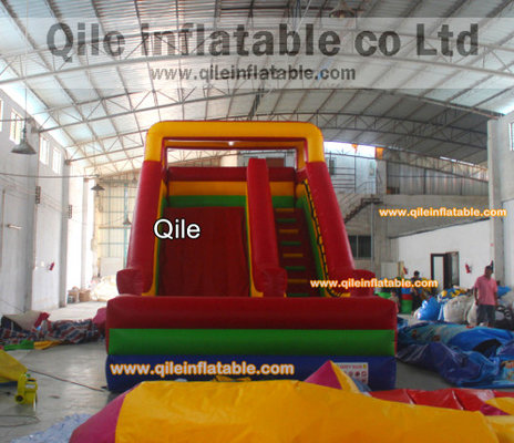 party rental qile adult slides full printing fun slide supplier