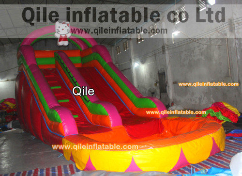 hello kittle slide party rental qile adult slides full printing fun slide with hello kittle cartoon supplier