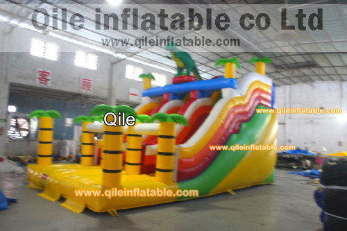 inflatable dinosaur bouncy slide party qile adult slides full printing fun slide supplier