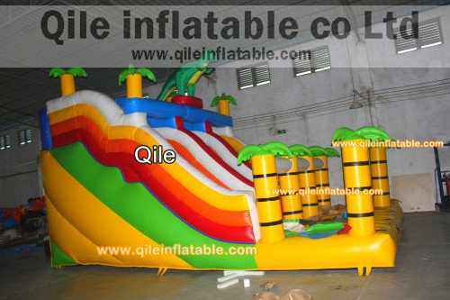 inflatable dinosaur bouncy slide party qile adult slides full printing fun slide supplier