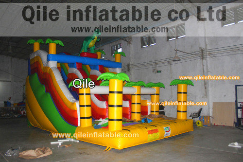 inflatable dinosaur bouncy slide party qile adult slides full printing fun slide supplier